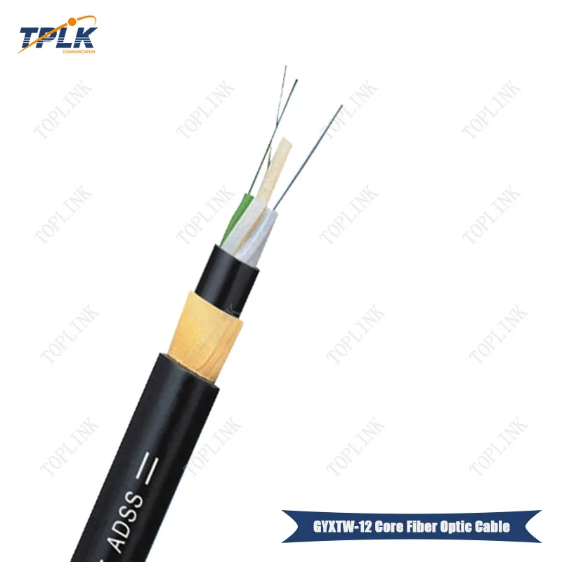 500m/roll GYXTW 12 Core fiber optic ftth cable For outdoor ,black ...