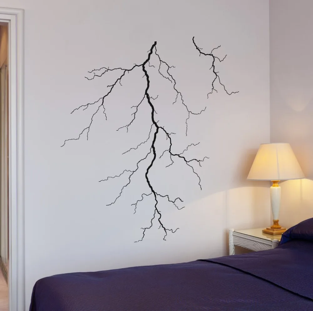 Lightning Atmospheric Electrical Vinyl Wall Stickers Discharge Weather ...