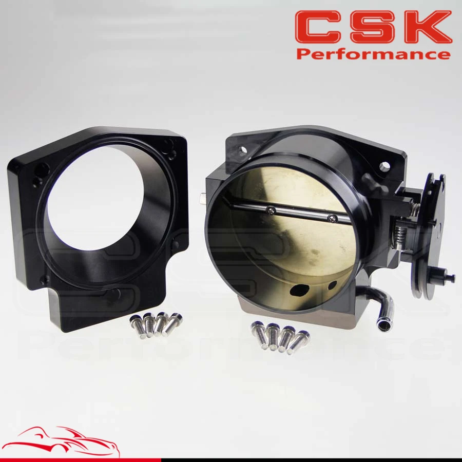 Intake Throttle Body+ Adapter Plate For G M GEN III LS1 LS2 LS3 LS6 LS7 ...