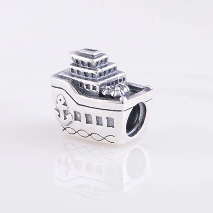 Fits Pandora Charms Bracelet 925 Sterling Silver Ship Cruise Boat Charm ...