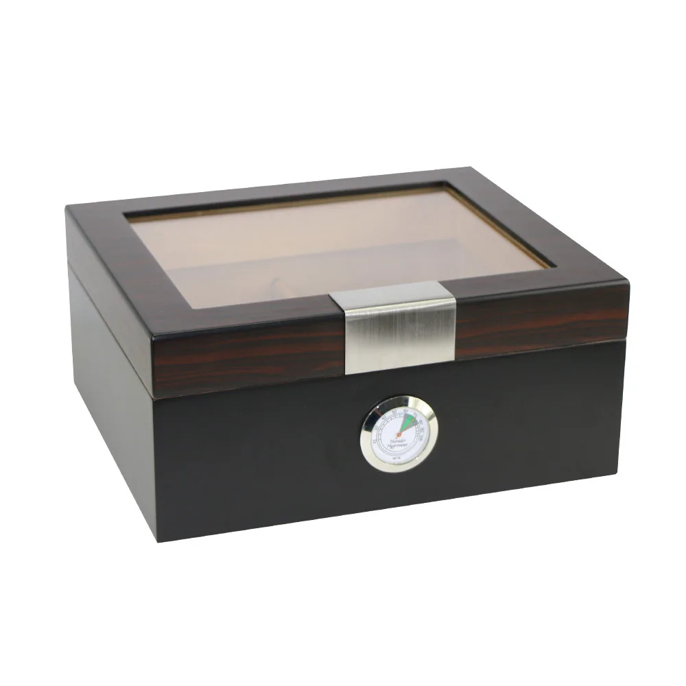 Classic Wooden Cigar Humidor box with Glass Top Custom Table Handmade ...