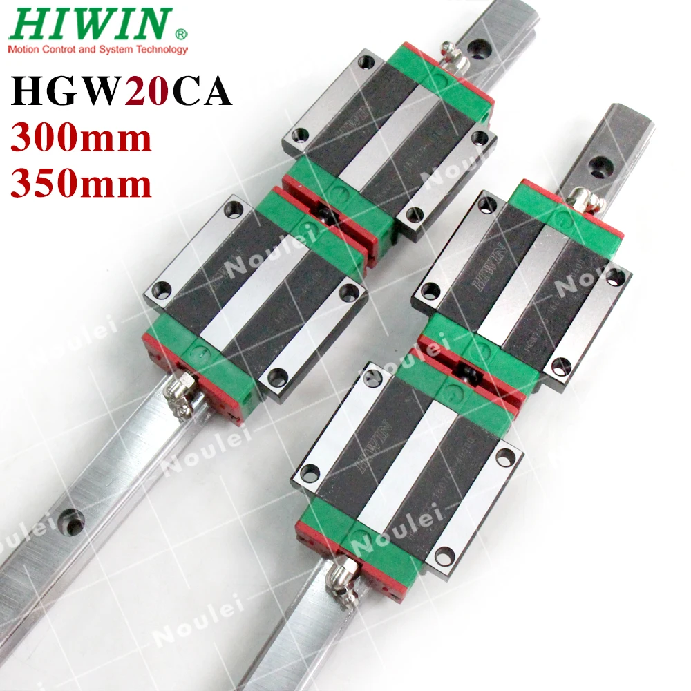 Hiwin trilho linear 2 pçs, 300mm, hgr20 hgw + 4 pçs, hgw20cc, hgw20ca ...