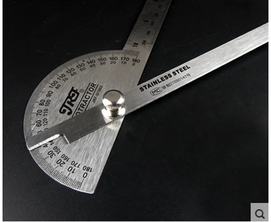 D1002:Stainless Steel Round Head Rotary Protractor/ Angle Ruler ...
