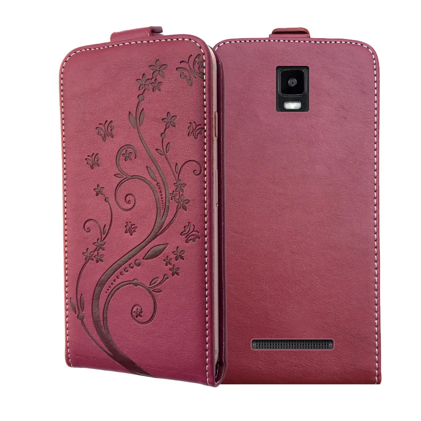 3D Stereo Embossing lace flower butterfly flip up and down leather ...