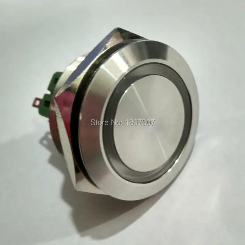 30mm Self locking 1NO1NC Ring LED 6 Pin Metal Push Button Electric Boat ...