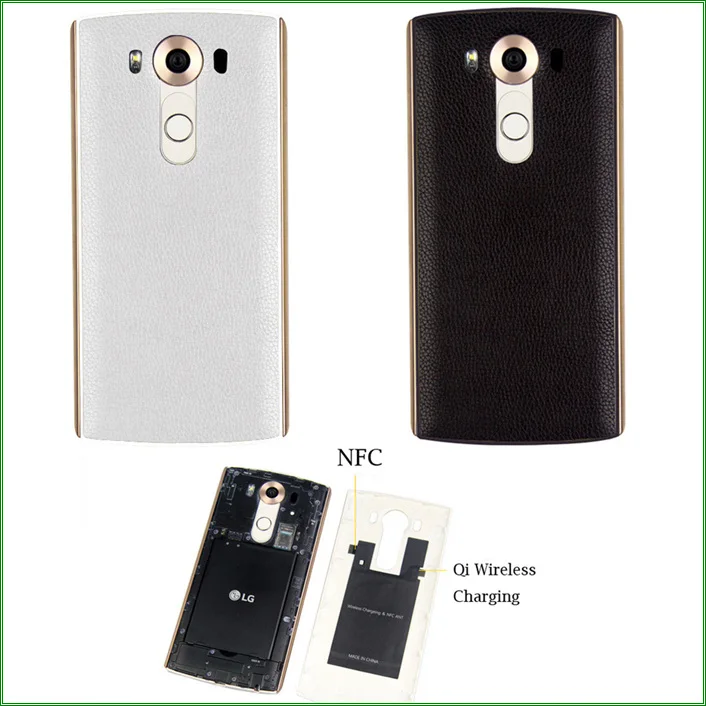Top Quality For Lg V10 Genuine Leather Case Battery Housing Back Cover