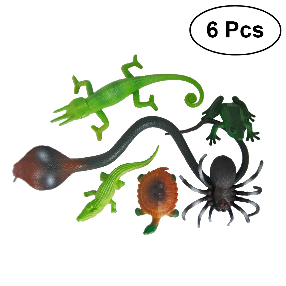 6pcs Plastic Non toxic Realistic Animal Toys Halloween Party Favors ... 6pcs Plastic Non toxic Realistic Animal Toys Halloween Party Favors ...