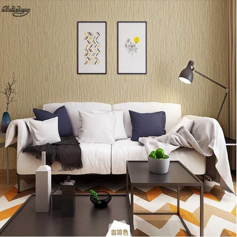 Beibehang Modern Simple Non-wovenwaterproof Living Room Solid Color ...