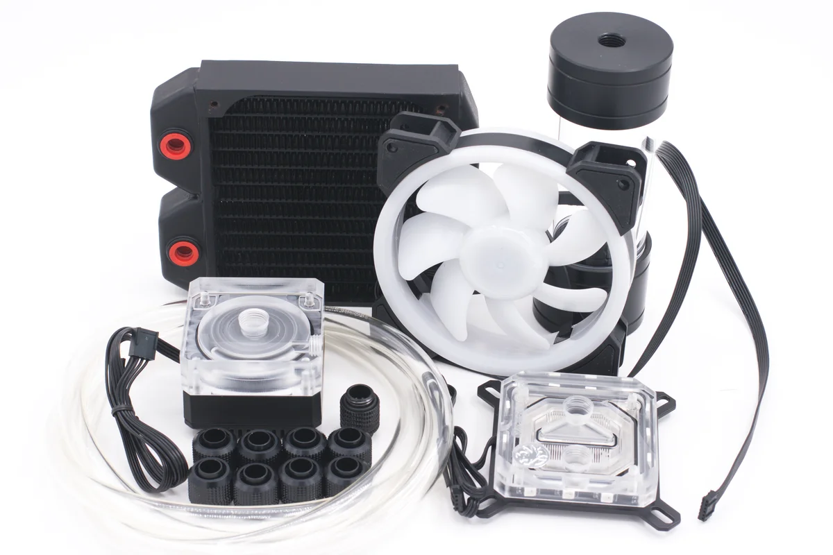 Bykski Kit de refrigeración por agua para Intel CPU, radiador de cobre de 120mm, 5v, RBW, RGB ...