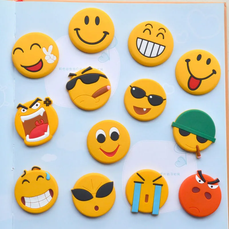 Mini Emoji Smile Face Expression Sticker Magnetic Fridge Message Board ...