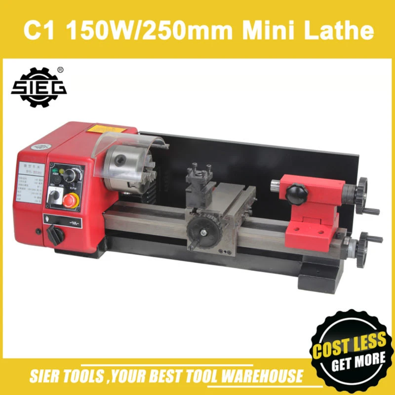 C1 Mini Draaibank/SIEG C1 Draaibank/150 W motor + 250mm werken lengte ...