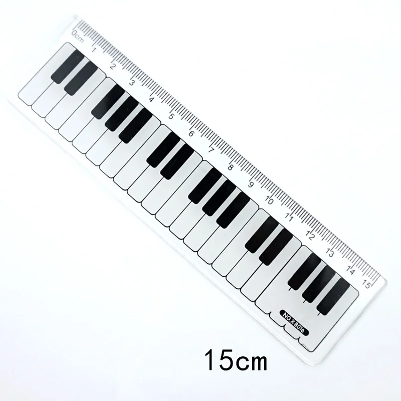 1 pcs music Black and white piano keys ruler 15cm straight ruler ...