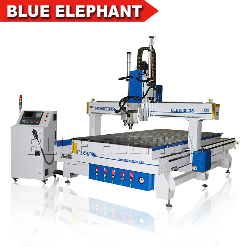 Multi heads cnc woodworking machine with rotary axis 3 spindle cnc ...