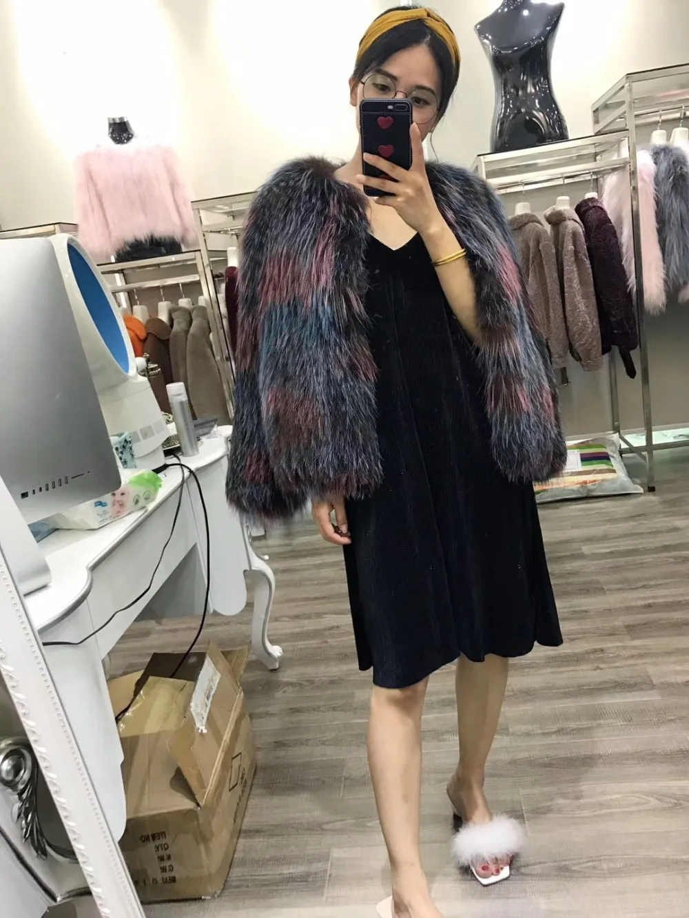 SQXR FUR real fox fur coat Knitted fox fur coat women natural fox fur ...