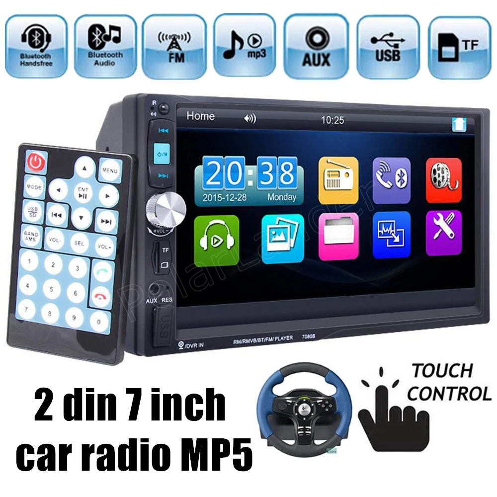 2 pcs newest 7 inch without rear camera 7080B Bluetooth touch screen ... 2 pcs newest 7 inch without rear camera 7080B Bluetooth touch screen ...