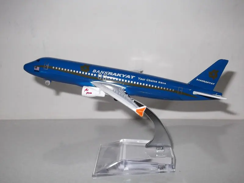 Free Shipping: China Post, A320 Air Asia, blue Aircraft, 16cm, metal ...