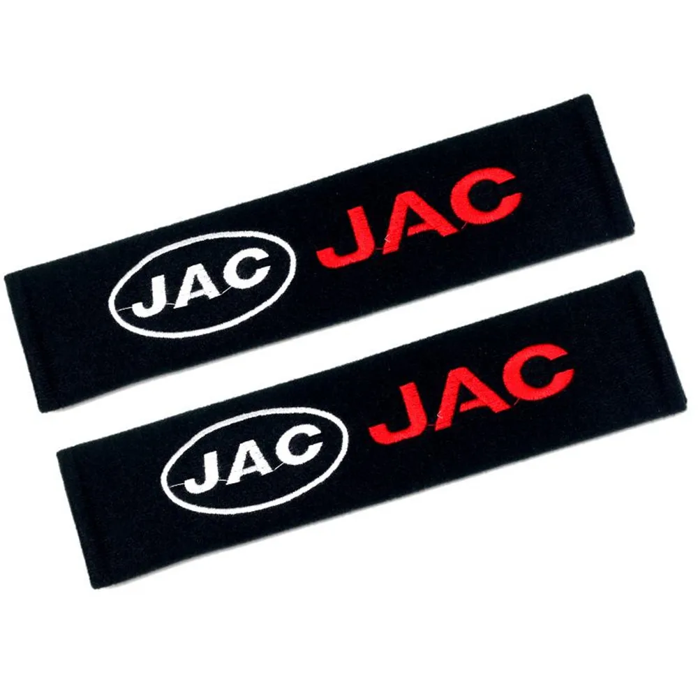 2 개대 Jac 자동차 시트 벨트 어깨 스트랩 커버 유니버설 자동차 안전 벨트 어깨 패드 스트랩 하네스 커버 쿠션시트 벨트