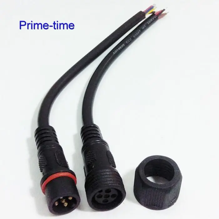 5pair 5 PIN Waterproof Male and Female RGBW connector Wire Cable For ...