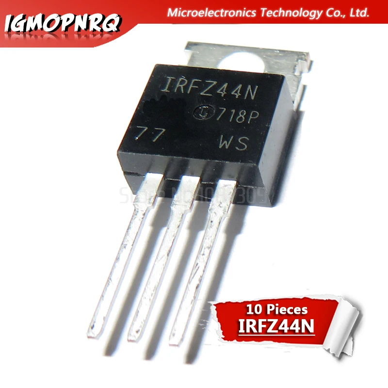 10pcs-IRFZ44N-IRFZ44-IRFZ44NPBF-MOSFET-MOSFT-55V-41A-17-5mOhm-42nC-TO ...