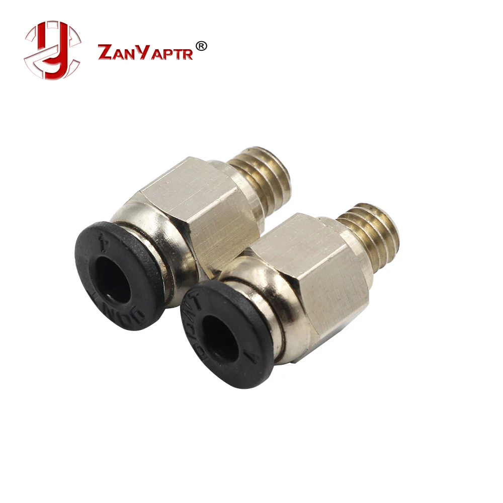 2pcs Pc4-m6 Pneumatic Connectors Straight Air Fittings For Ptfe Tube ...