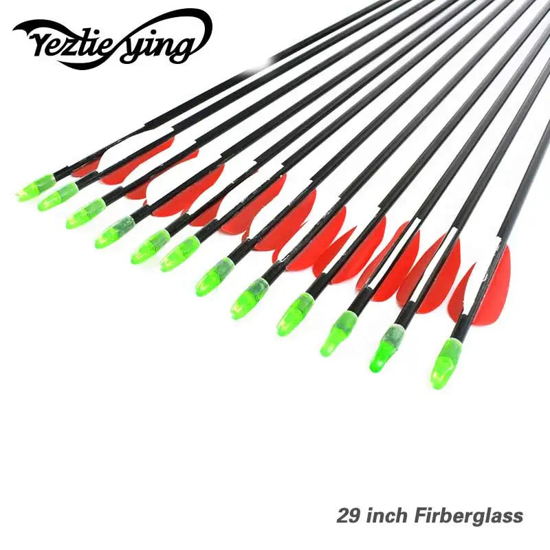 12Pcs 29" Spine 300 Fiberglass Arrows blunt head children arrow ...