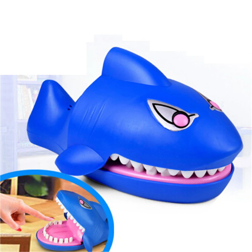 Blue Cartoon Shark Toys Mouth Dentist Bite Finger Novelty Family Game ...