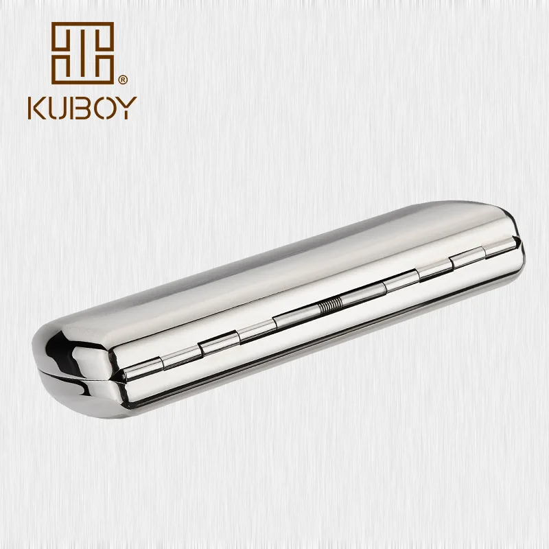 KUBOY Thick Nickel Wire Drawing Plating Stainless Steel Cigarette Box ...