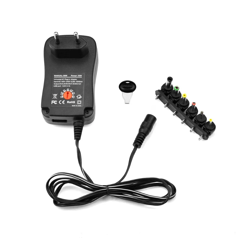 Power Supply Transformer 100 240V AC to DC 3V 4.5V 6V 7.5V 9V 12V 30W ...