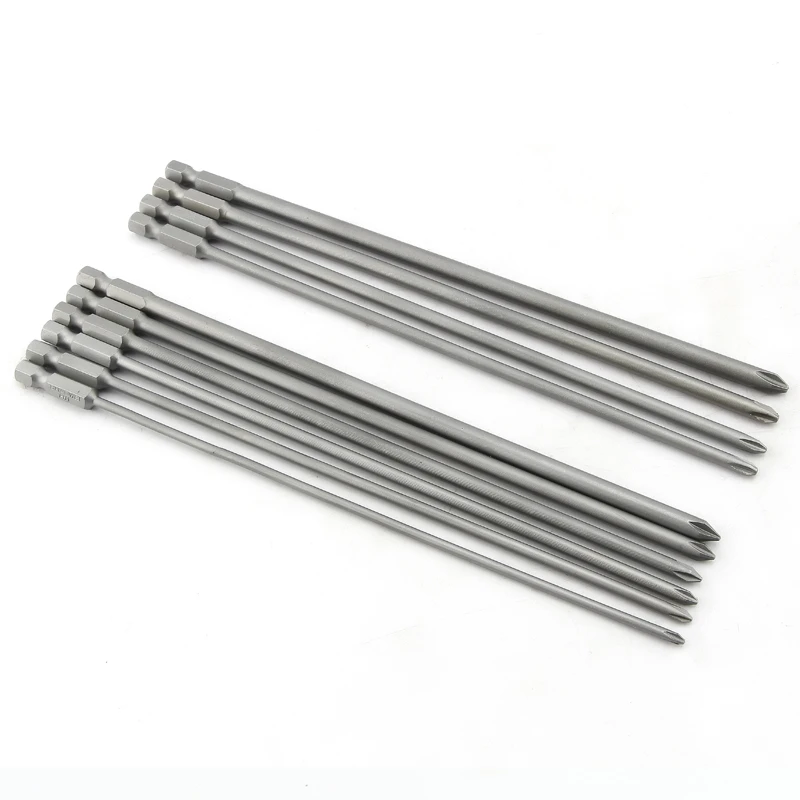 200mm Length 10Pcs Phillips Longer electric screwdriver bit magnetic ...