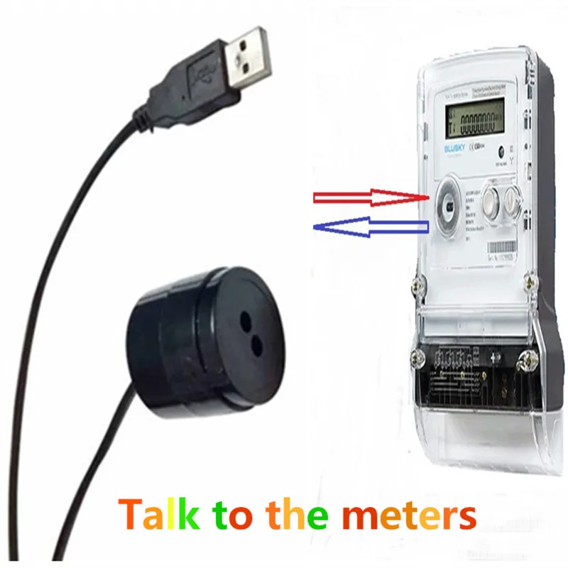 IEC1107 standard black color usb port smartmeters IR optical reading ...