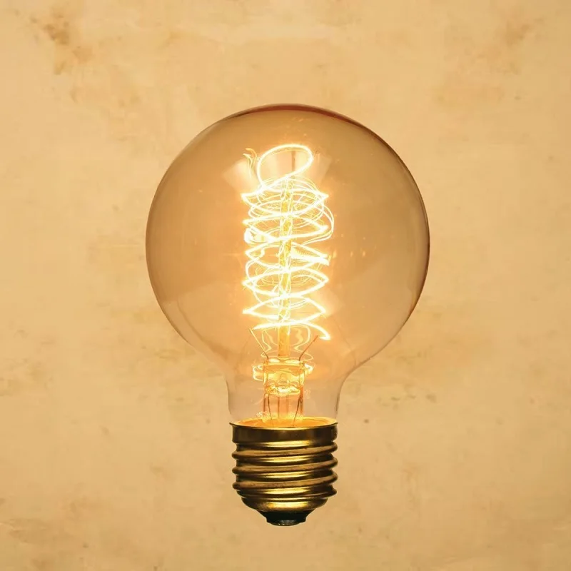 G95 Spirai edison style vintage light bulbs G95 antique Edison spiral ...
