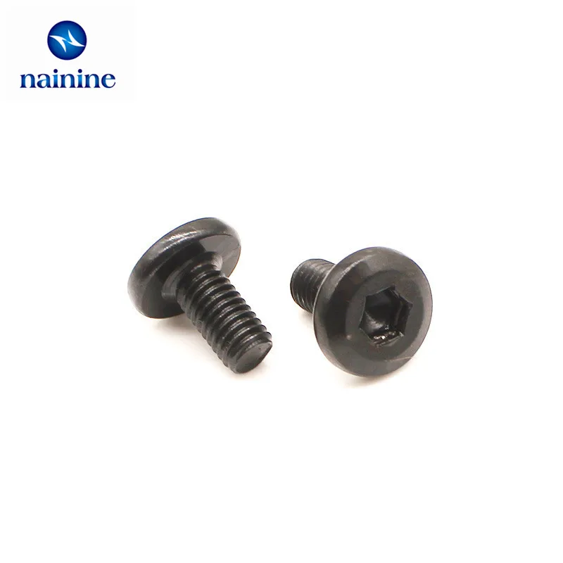 20Pcs M5 M6 Black Hypotenuse Flat Head Hex Drive Screw Down Side ...