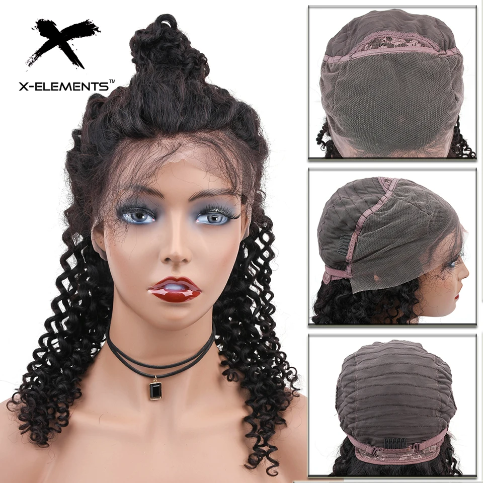 X Element 13x4 Lace Front Human Hair Wigs Brazilian Kinky Curly Pre X Element 13x4 Lace Front Human Hair Wigs Brazilian Kinky Curly Pre