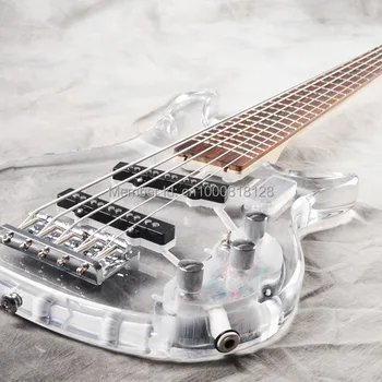 2016 New Arrival Thru 5 String Acrylic Body Bass Guitar Rosewood ...