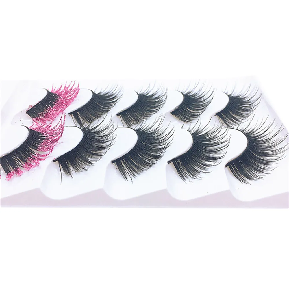 New 3D False Lashes Fluffy Strip Eyelashes Long Natural Thick Full ...