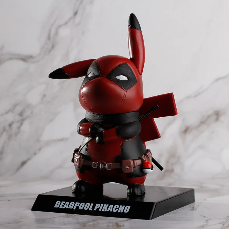 2Styles Cos Deadpool Pikachu Captain America Mini Action Figures Toy ...