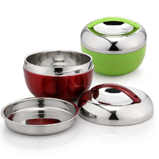 1.3L bento lunch box pot stainless steel 2 layers heat insulation ...