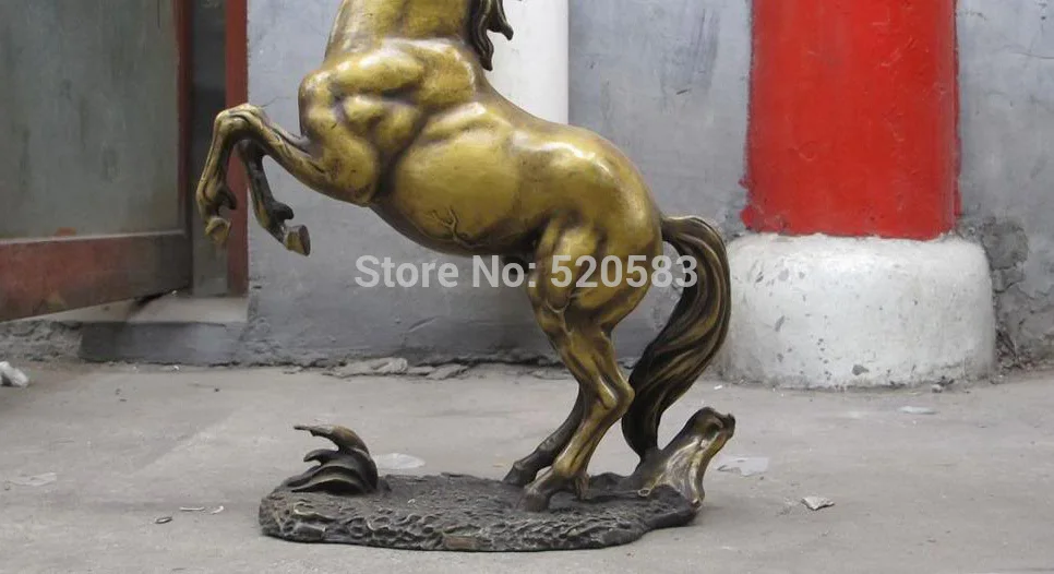 21"Tibet Sino Bronze gilt as quick as a flash Flying horse stepped ...