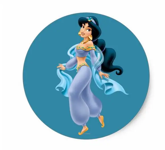 1.5inch Jasmine Standing Classic Round Sticker - Stationery Sticker ...