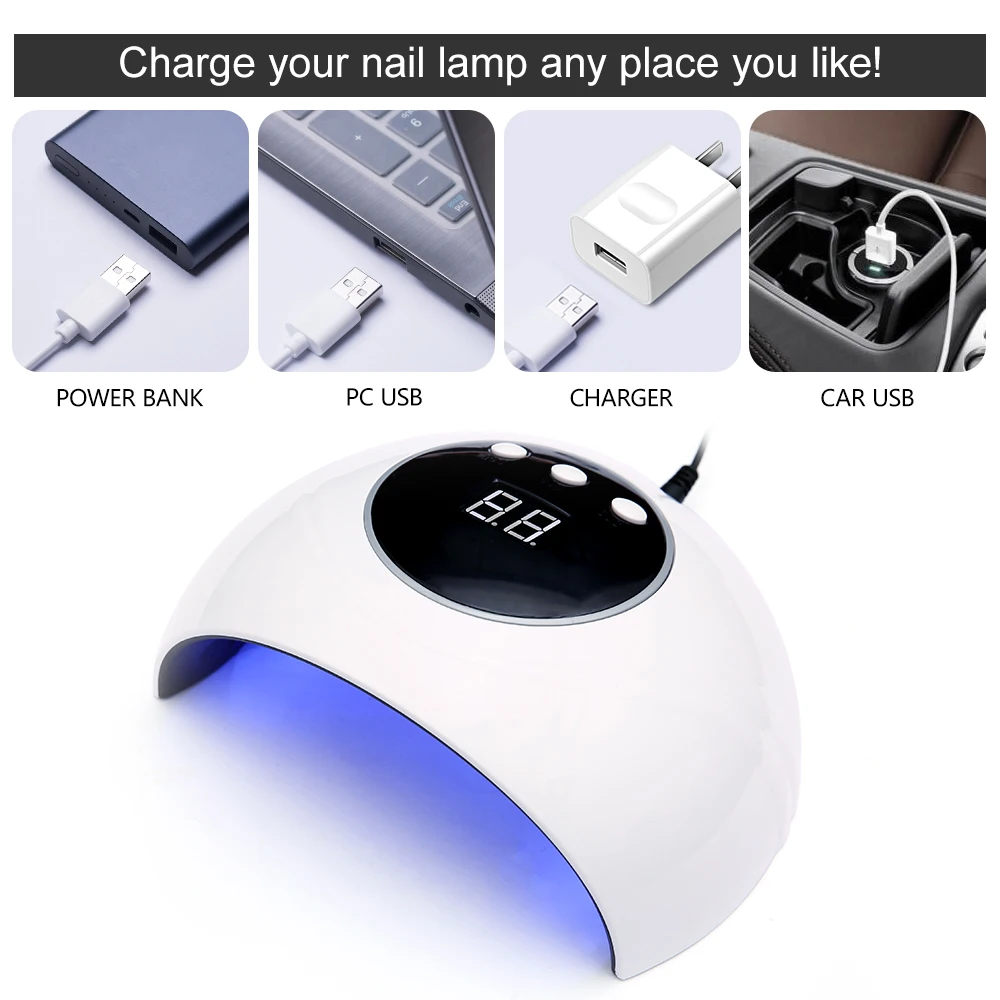 Lacheer 새로운 24 W Uv Led 램프 모든 유형에 대 한 네일 건조기 젤 12 Leds 네일 기계에 대 한 Uv 램프