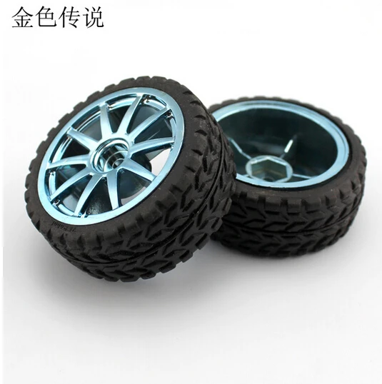 65mm Rubber Hub Hexagonal Hole Wheels Tire Diy Toy Model Accessories ...