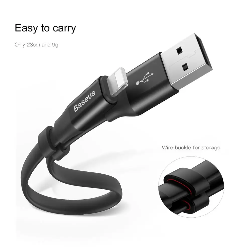 For iPhone usb lightning cable short 20cm cell phone charger cable for ...