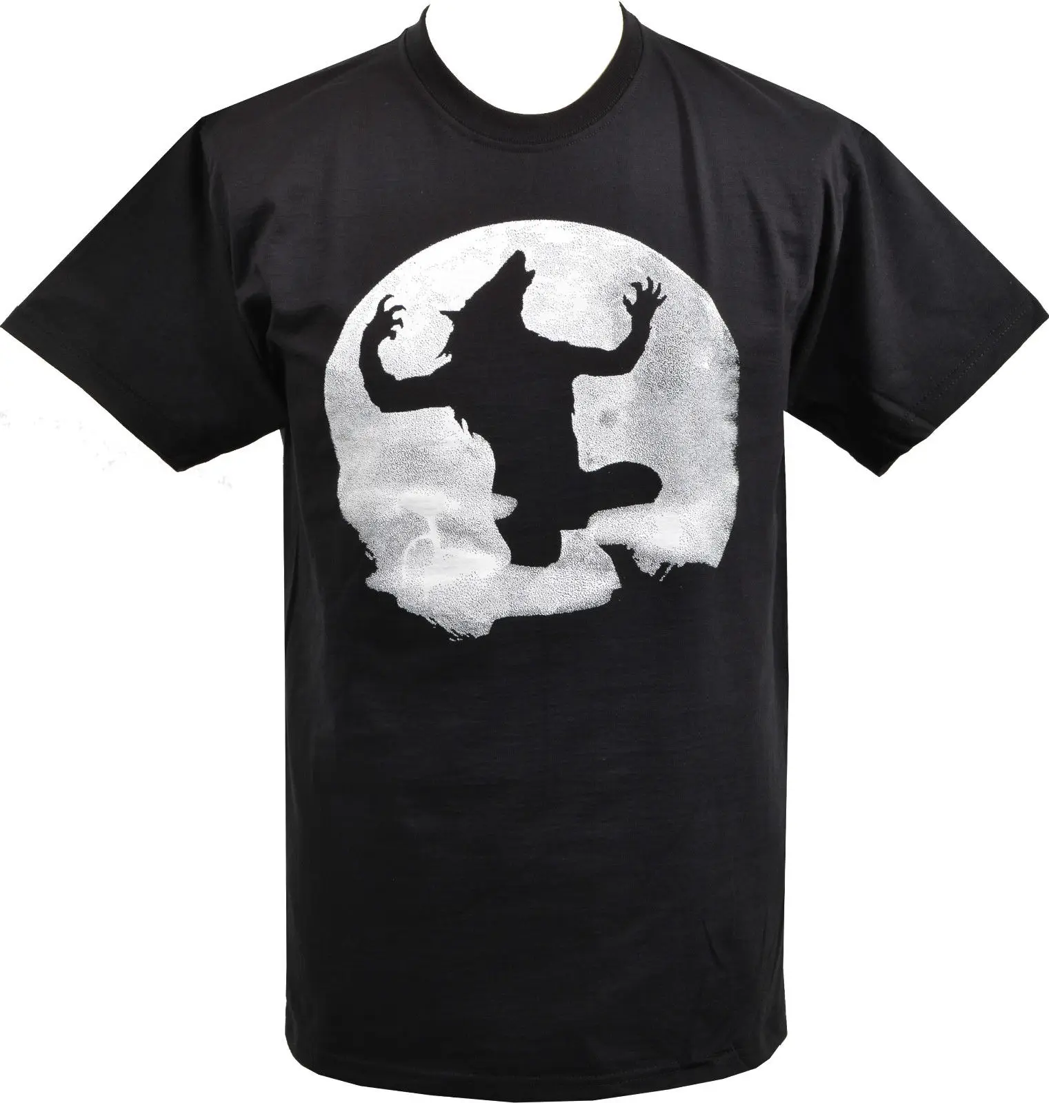 MENS BLACK T SHIRT HOWLING WEREWOLF FULL MOON GOTH HORROR WOLF S 5XL|T ...