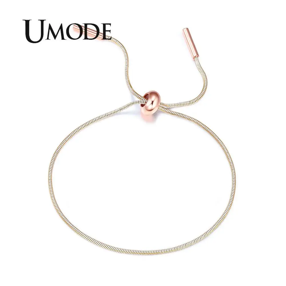 UMODE, розовые веревочные браслеты для женщин, белого золота, тонкие ...