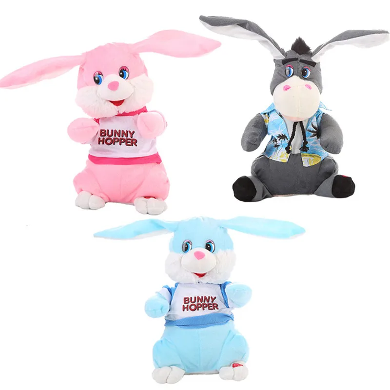 30cm Electric dancing Donkey robot Plush toy rabbit singing toys Swing ...