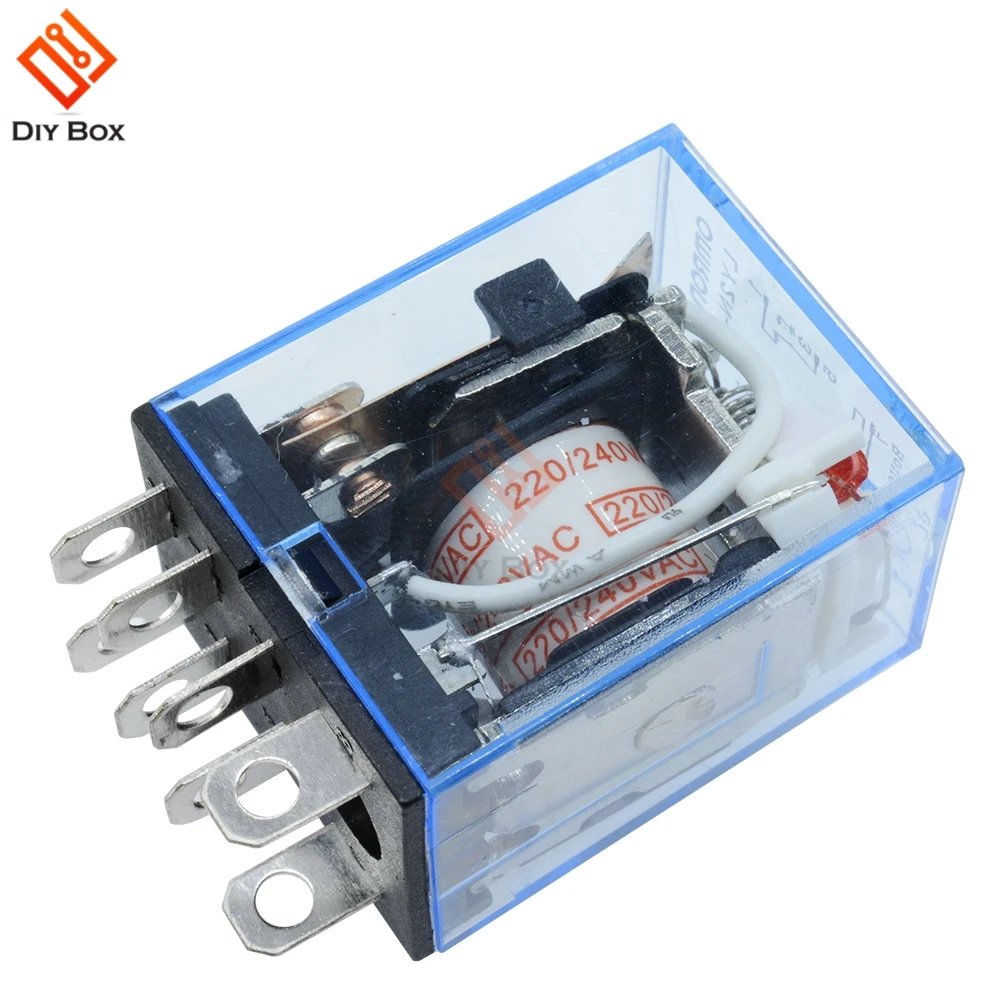 1PCS LY2NJ AC 220V Coil 10A 240V Power Relay Coil DPDT Led Lamp High ...