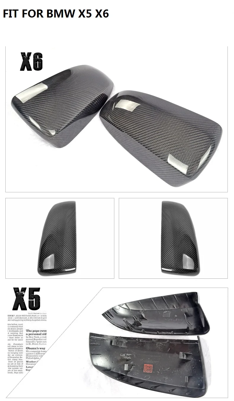 fit for BMW X5 E70 X6 E71 08 13 carbon fiber Car Mirror rearview mirror ...