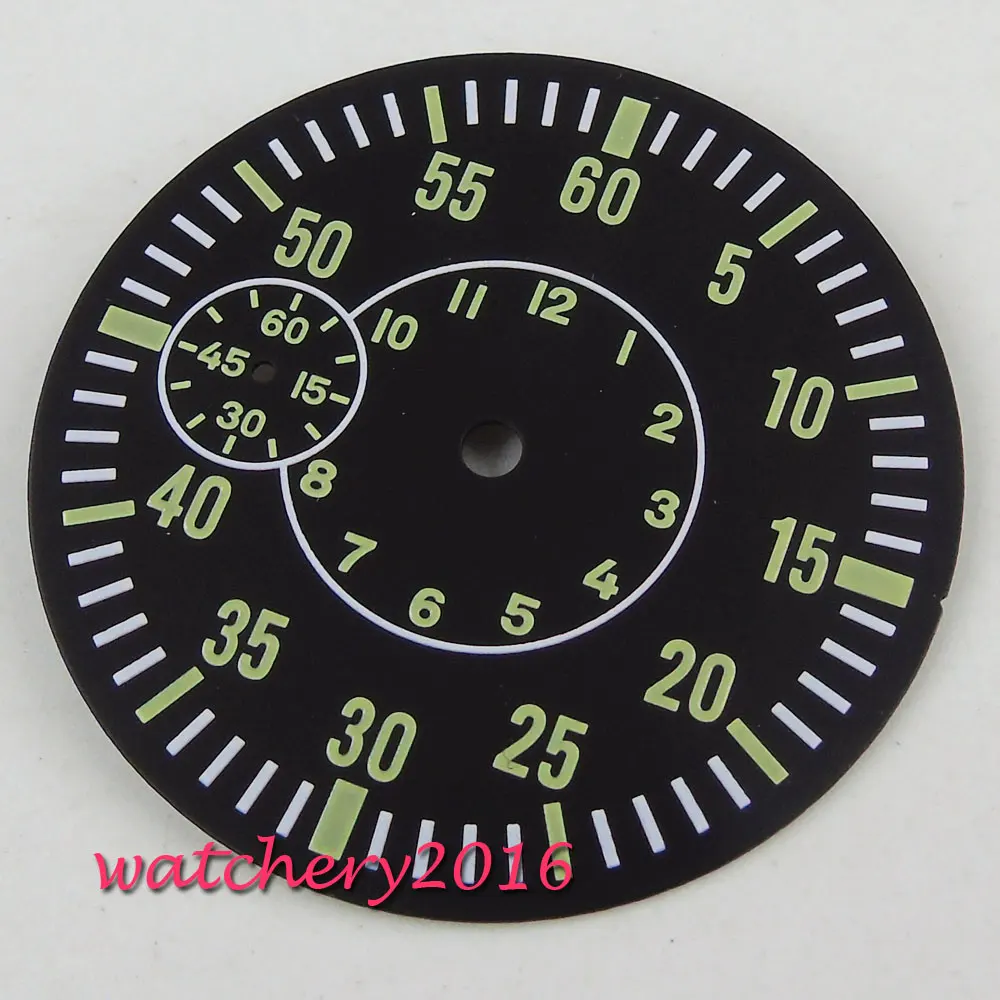 2019 New Arrival 38.9MM Sterile Dial Green numbers Luminous Marks Fit ...