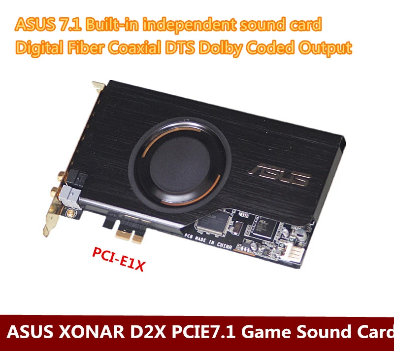 Original Asus Xonar D2x Built-in Independent Sound Card Dts Fiber ...