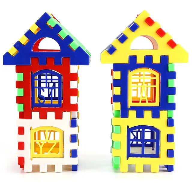 Aliexpress.com : Buy Assembably Plastic House DIY Building Blocks ...
